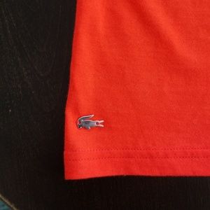 Lacoste | Tops | Lacoste Orange Vneck Tshirt | Poshmark